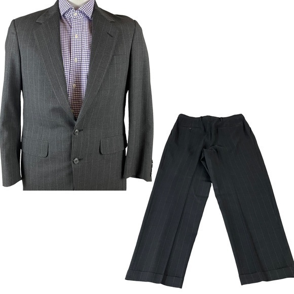 corbin | Suits & Blazers | Vintage Usa Corbin Mens Gray Pinstripe 2 ...